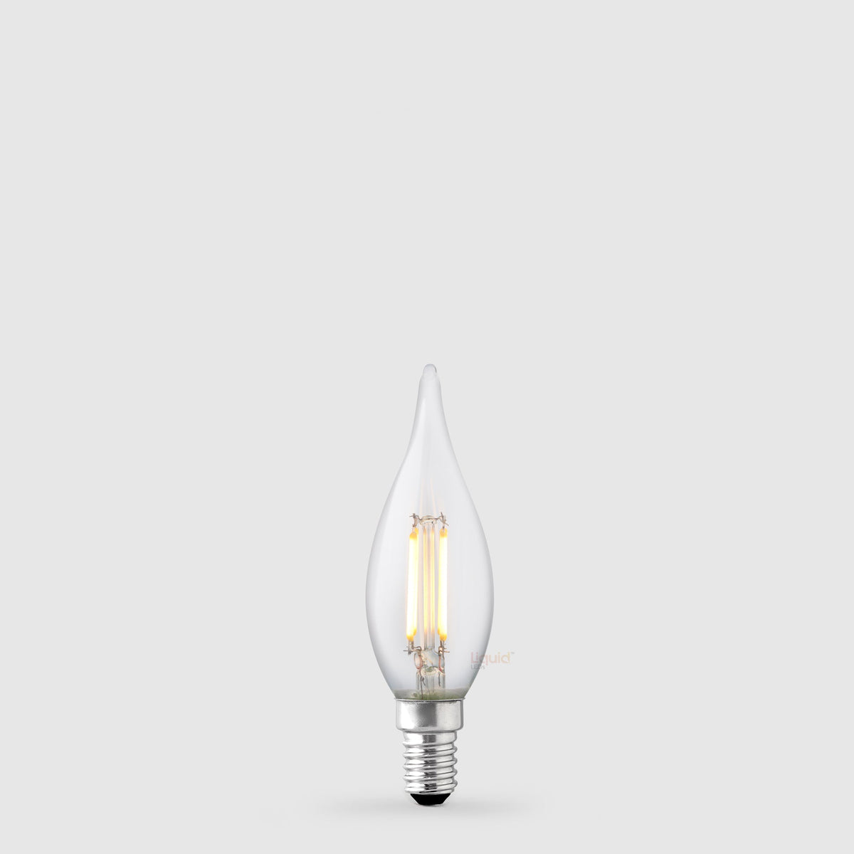4W Flame Tip Candle LED Bulb E14 Clear - Warm White Glow | LiquidLEDs ...