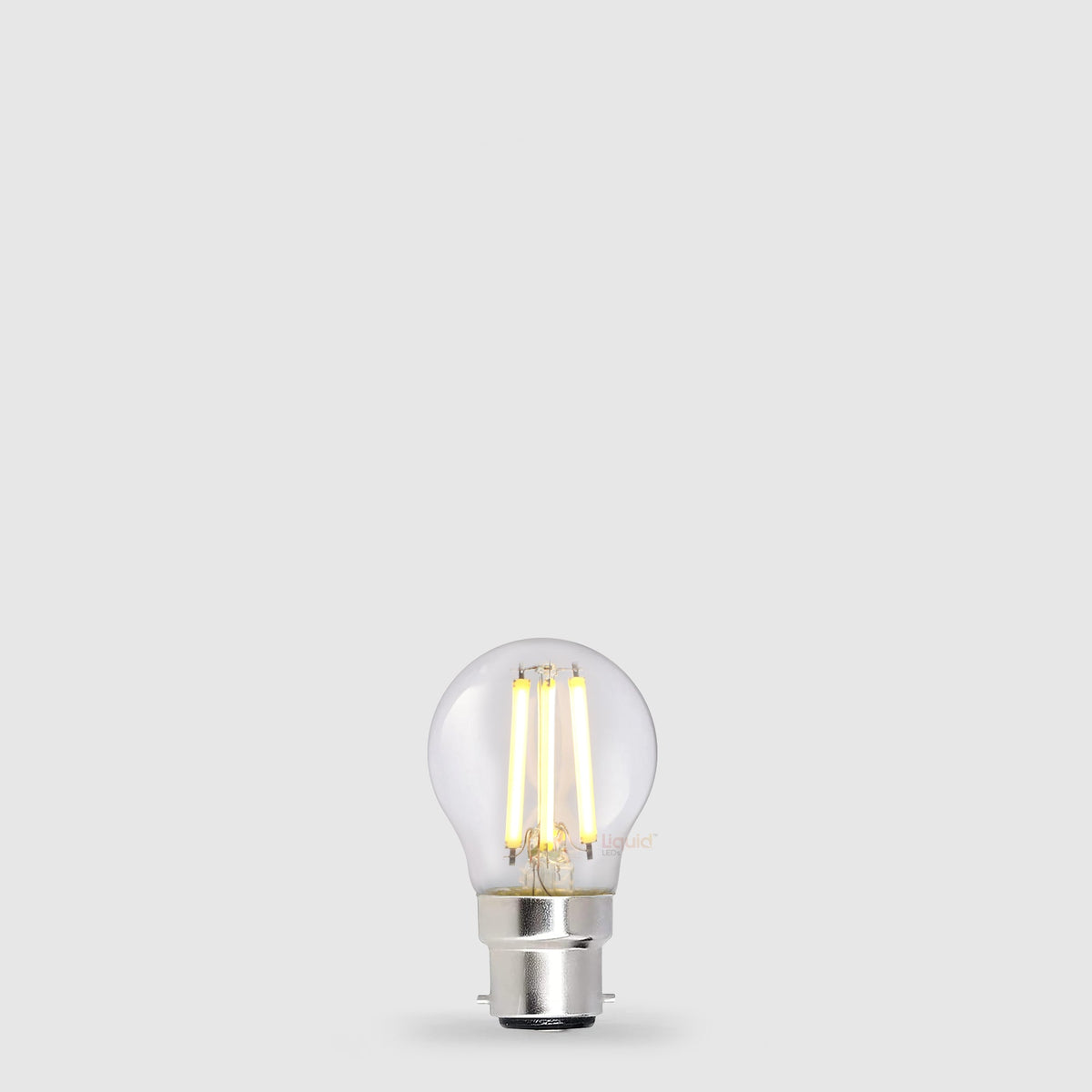 5.5W Fancy Round LED Bulb B22 Clear Warm White | LiquidLEDs ...