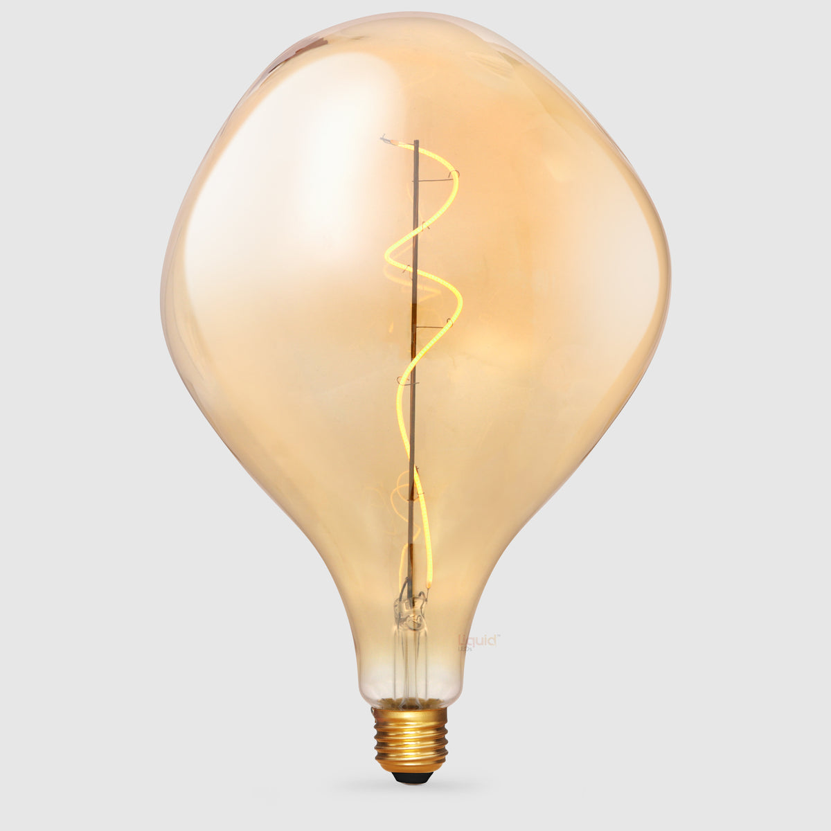 4 Watt Oversized Designer Amber 180mm LED Light Bulb E27 | Liquid LEDs ...