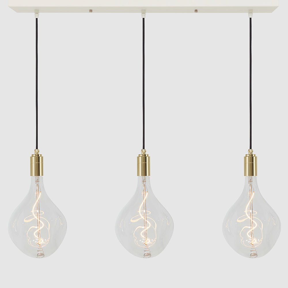 Linear Three Light Pendant + Designer 180mm Clear – LiquidLEDs™