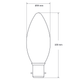 4W 12V DC Candle LED Bulb B22 Clear - Warm White Charm | LiquidLEDs ...